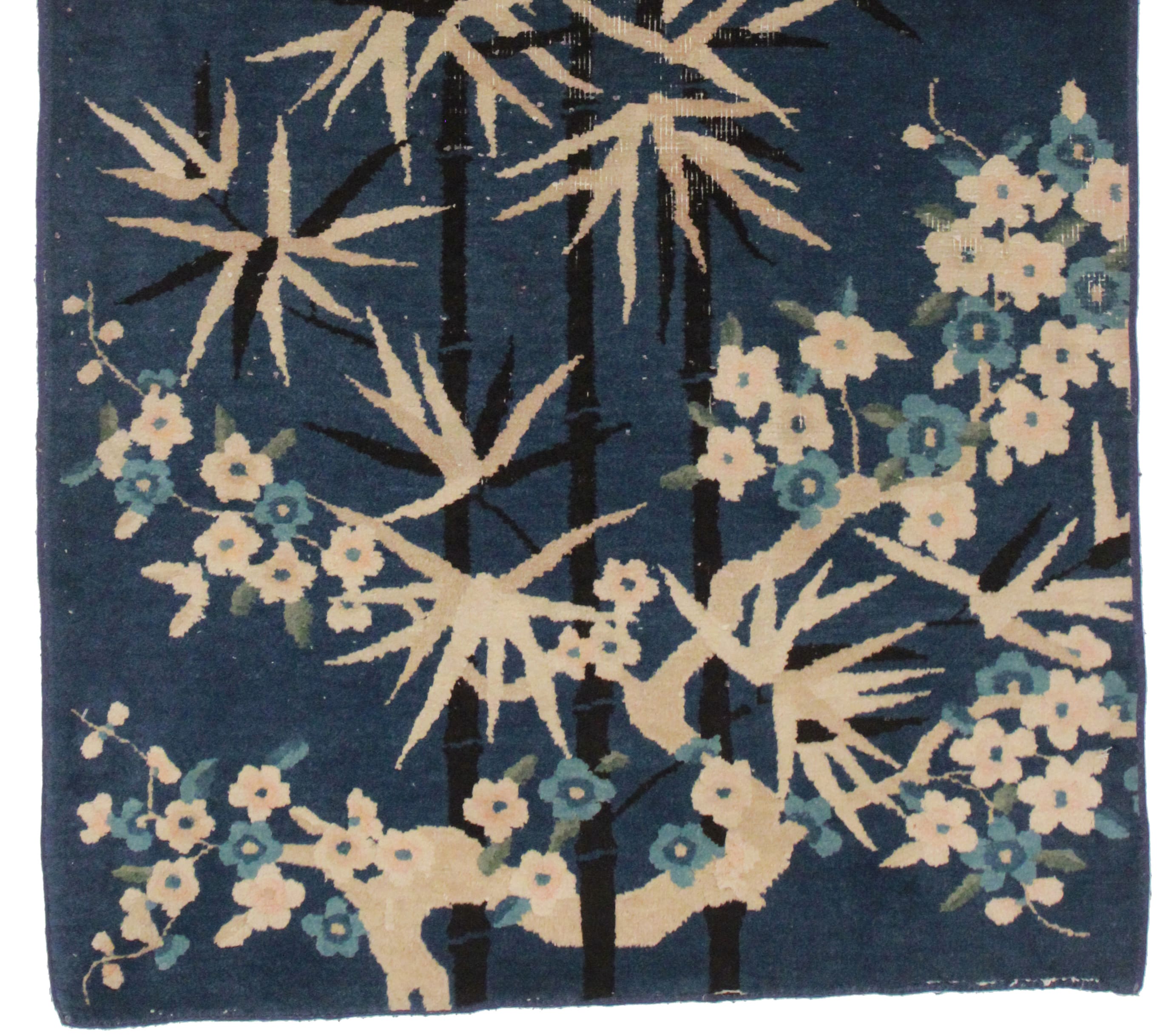 Antique Chinese 3x6 Art Deco Oriental Rug 2368