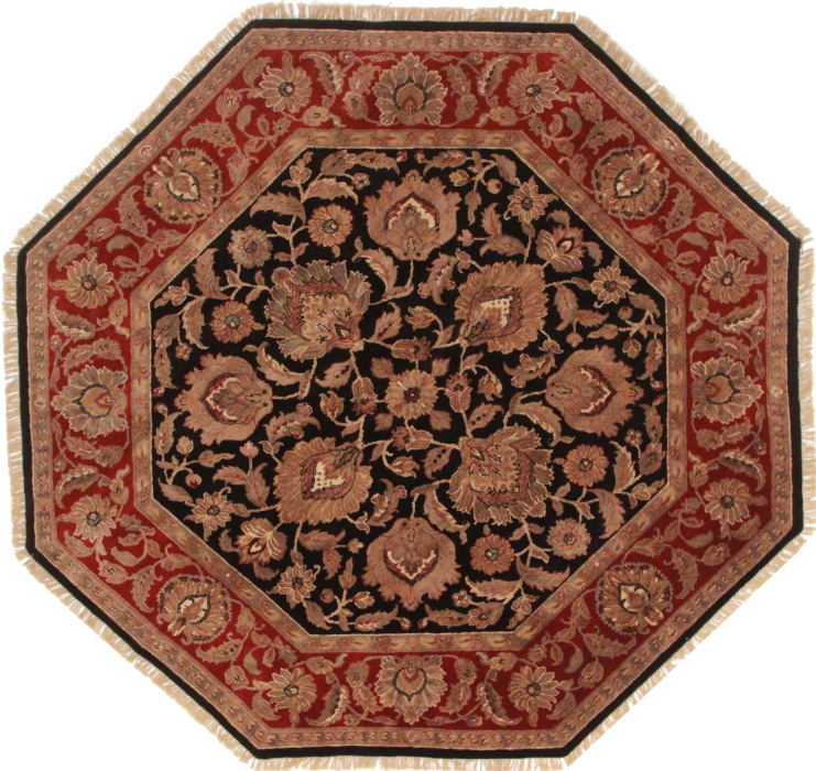 8 Feet Octagon Persian Design Rug 13407
